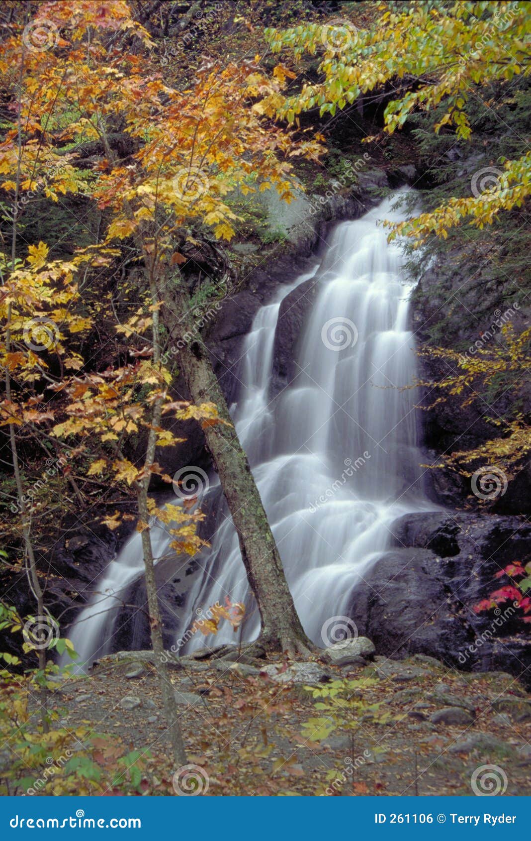 Autumn Waterfall stock photo. Image of peaceful, falls - 261106