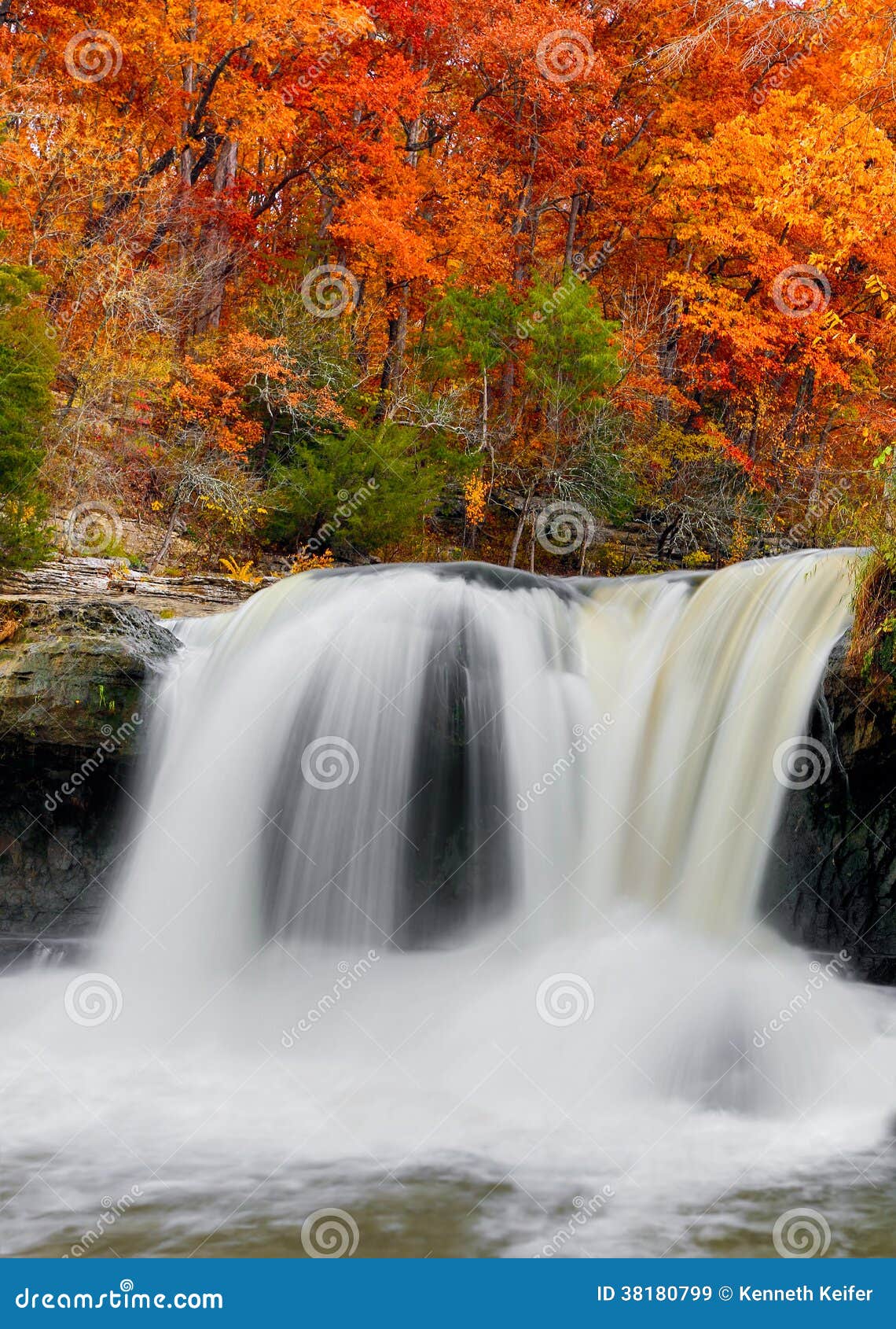 Autumn Waterfall stock image. Image of creek, beauty - 38180799