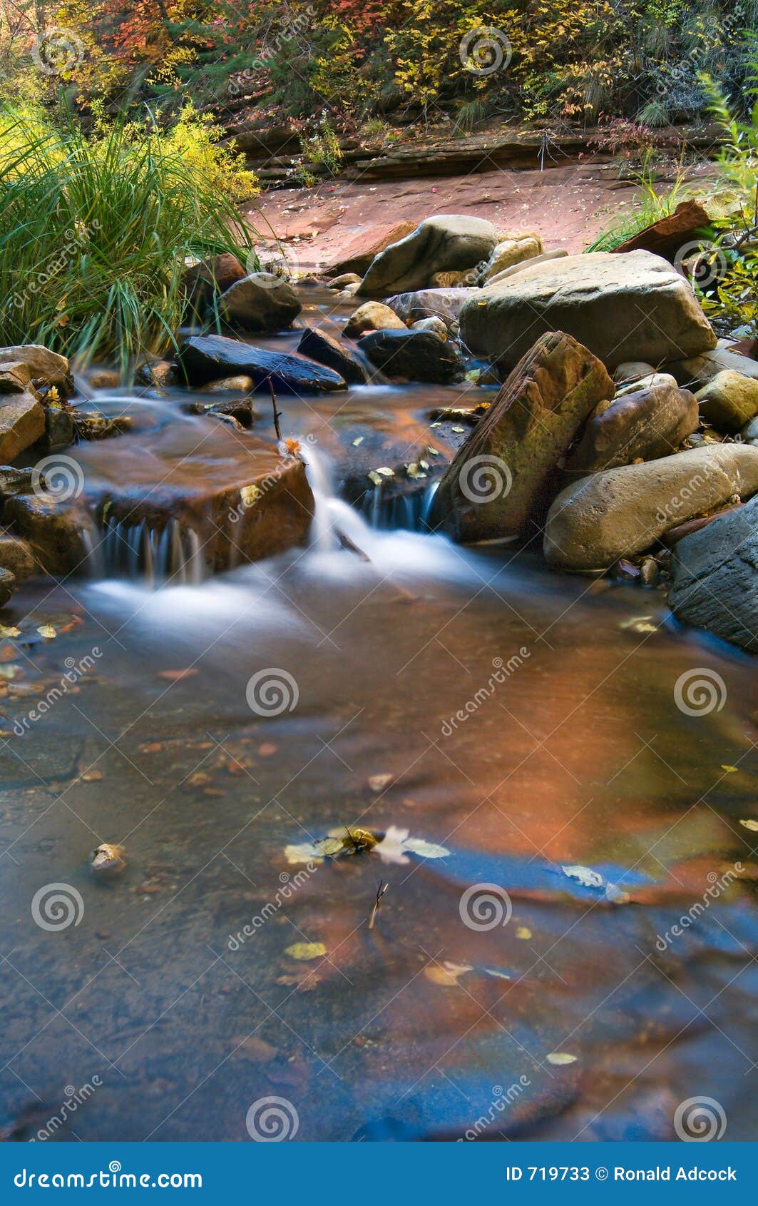 Autumn Waterfall stock image. Image of arizona, canyon - 719733