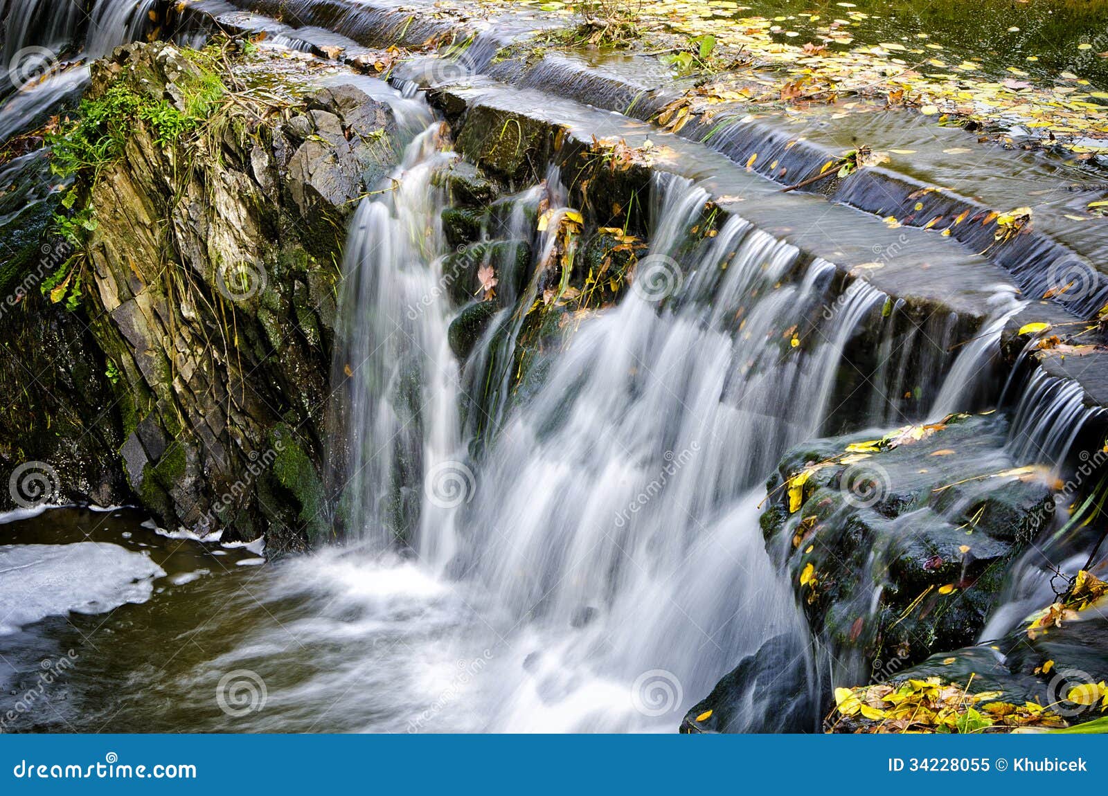 Autumn waterfall stock image. Image of color, cascade - 34228055