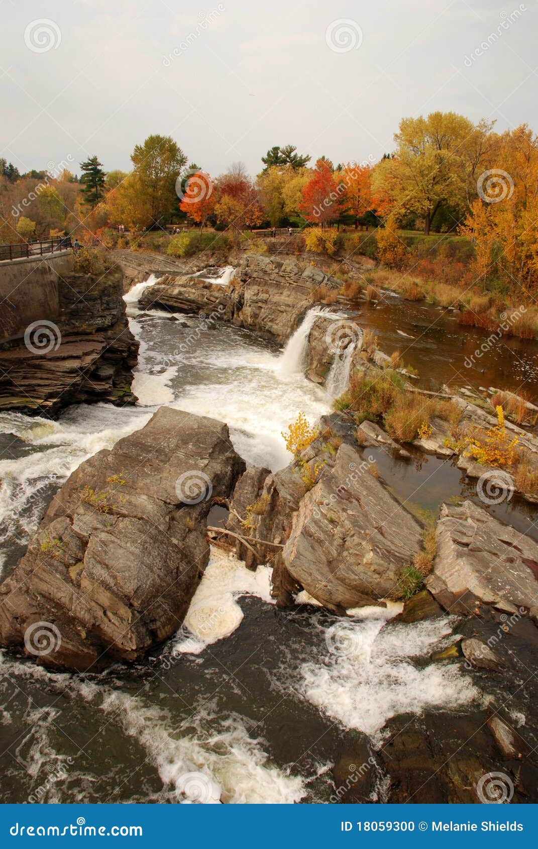Autumn waterfall scene stock photo. Image of ottawa, fall - 18059300