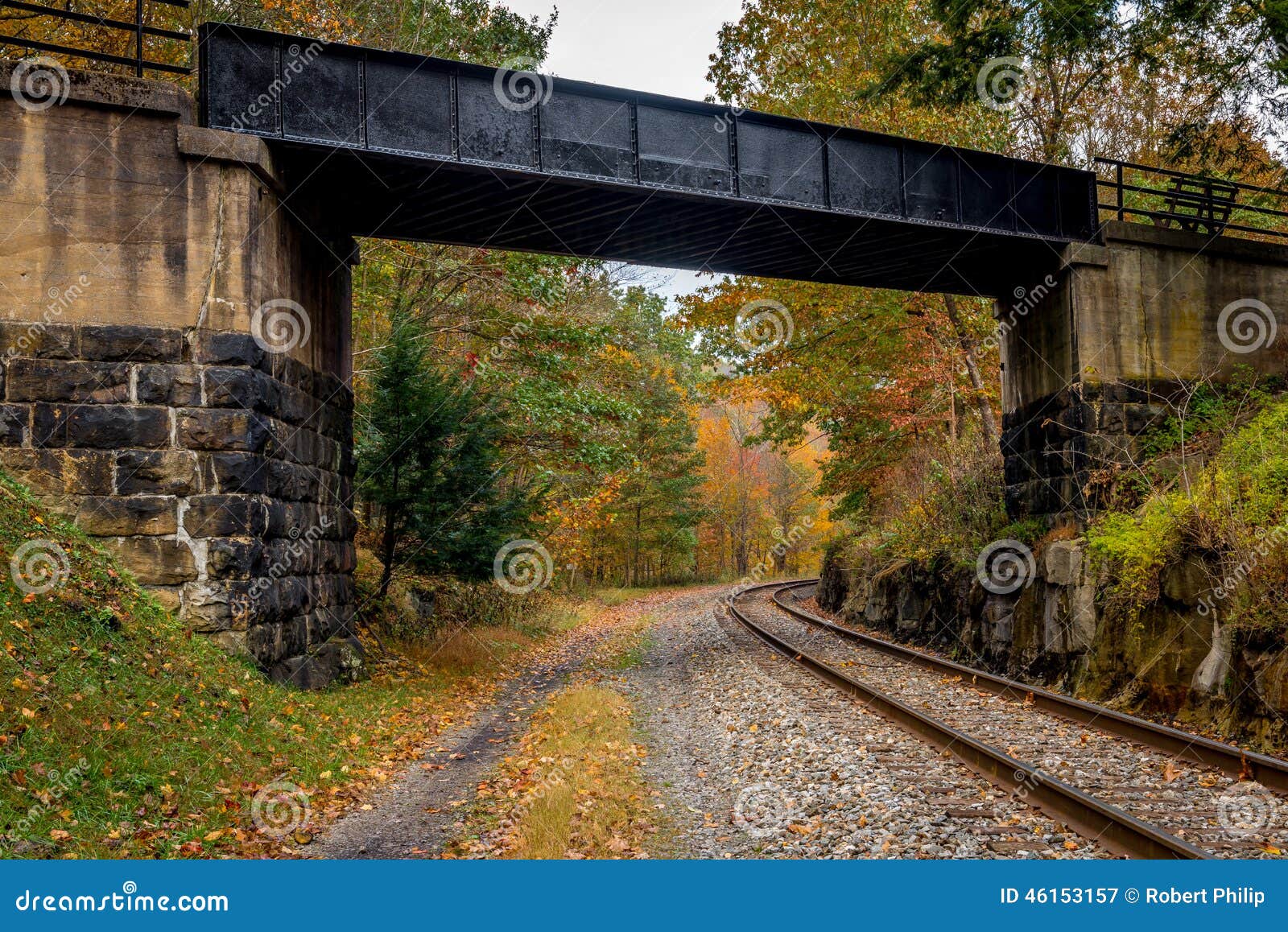 Autumn West Virginia Train Line Stock Image - Image of freight, autumn ...