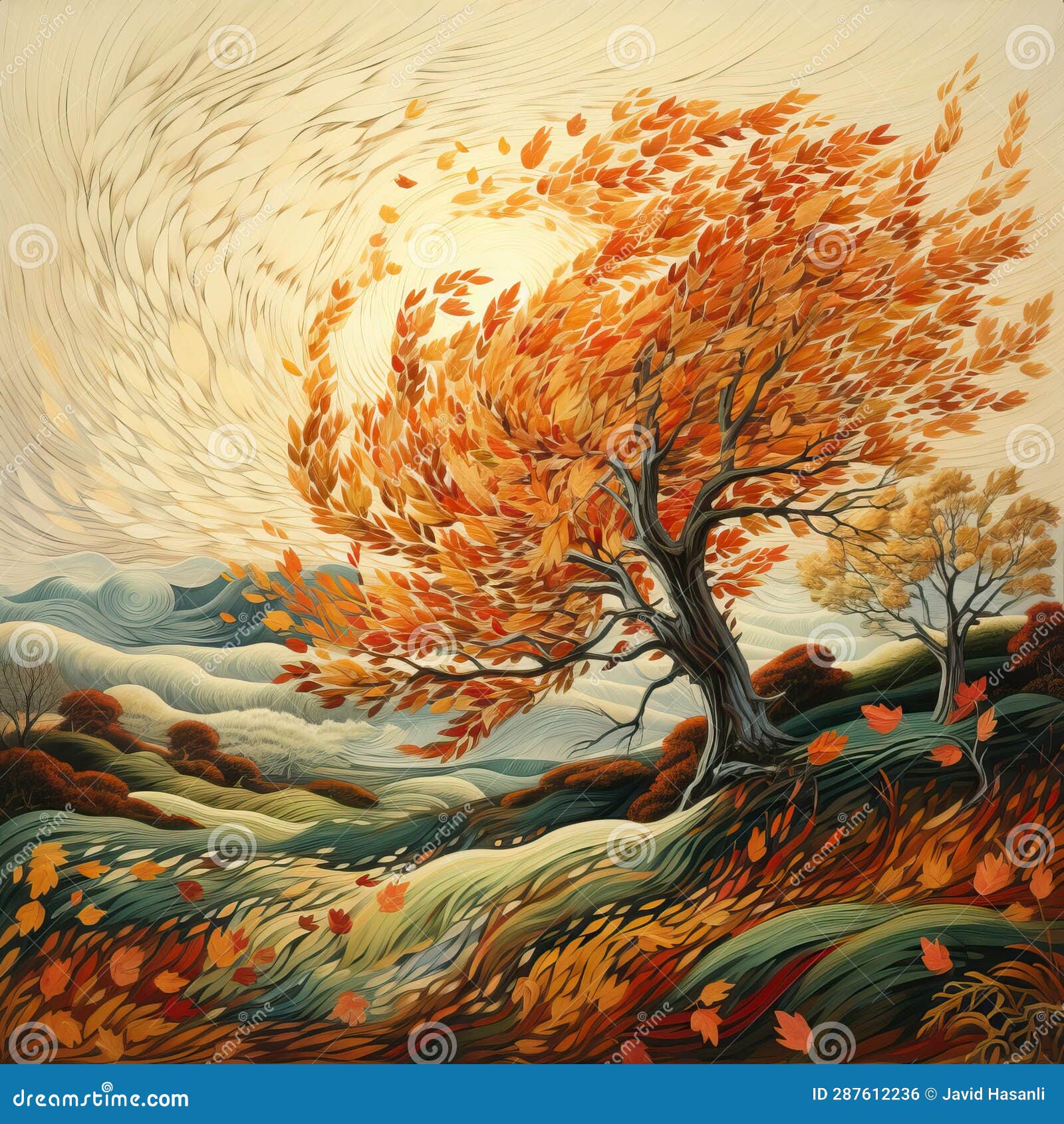 Autumn Wind High Quality Ai Generated Image Stock Illustration ...