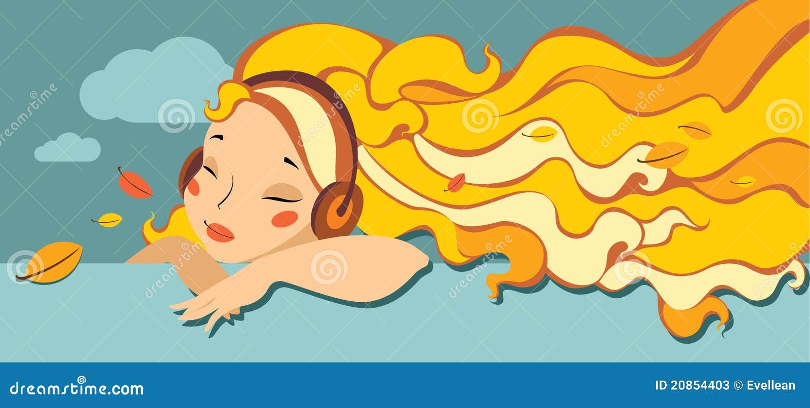 Autumn wind music stock vector. Illustration of person - 20854403