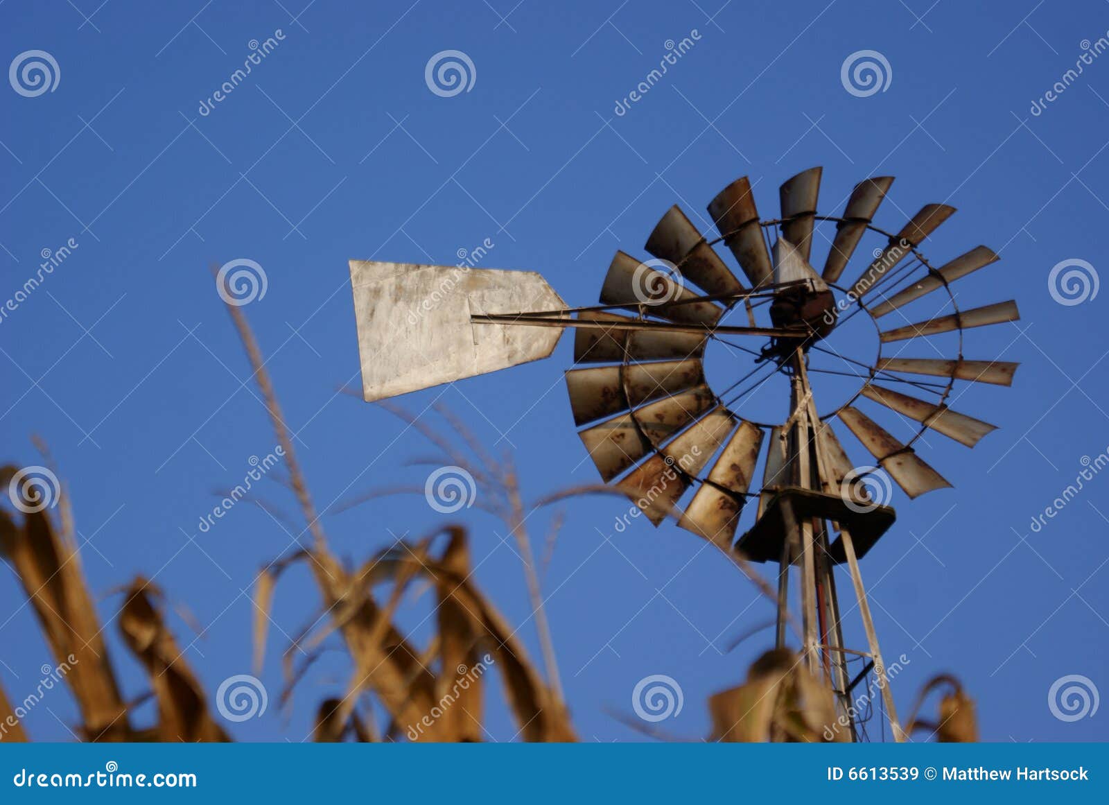 Autumn windmill stock image. Image of corn, rusty, blue - 6613539
