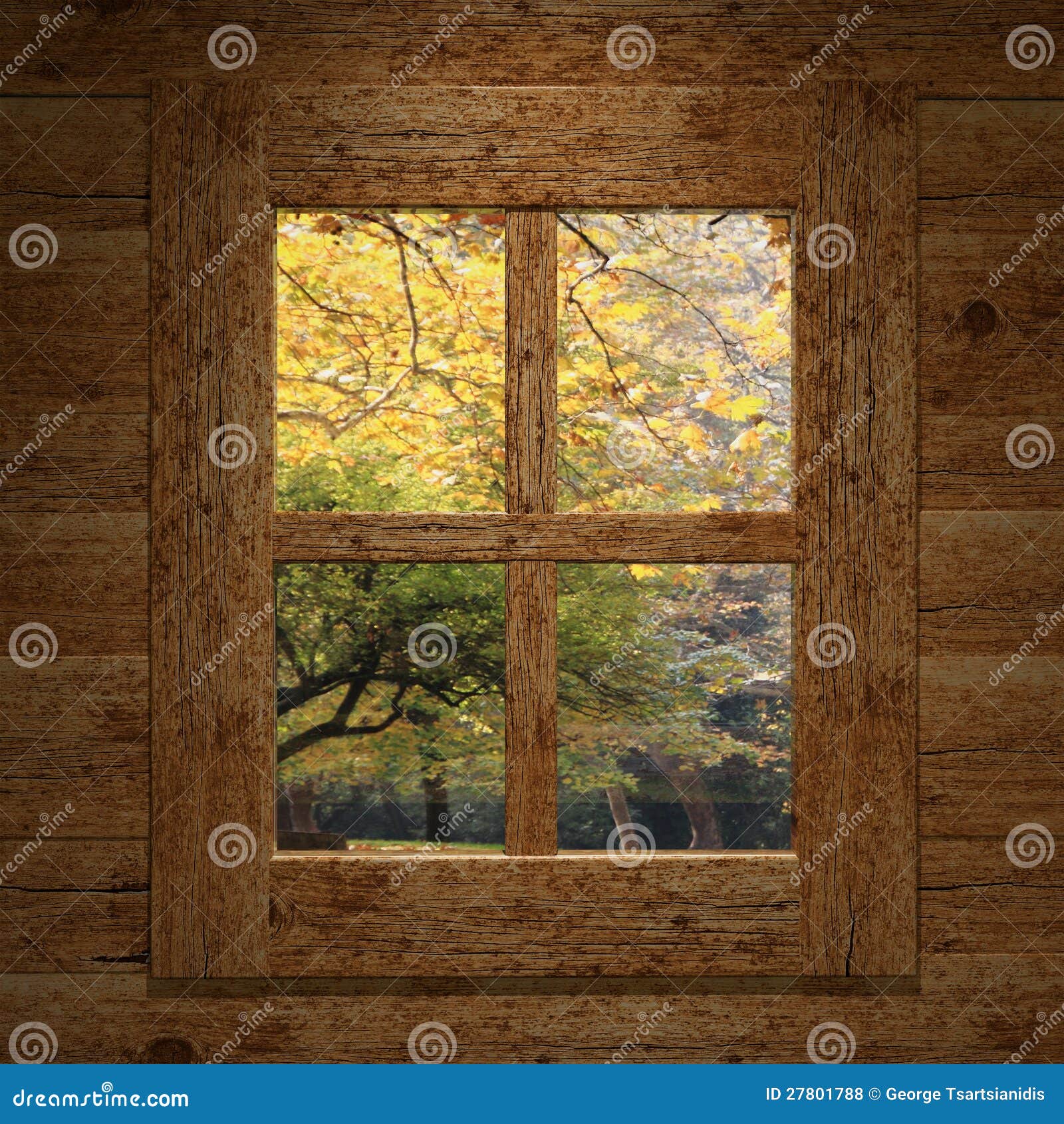 Autumn window stock illustration. Illustration of beauty - 27801788