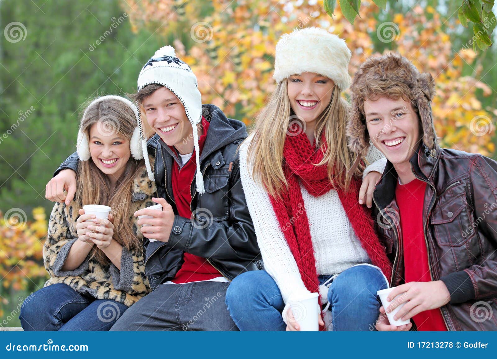 Autumn winter people stock photo. Image of drink, teenagers - 17213278