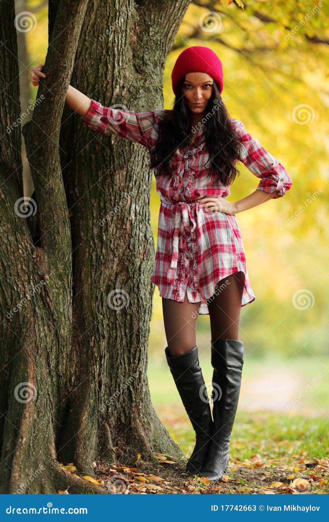 Autumn woman stock image. Image of hair, group, orange - 17742663