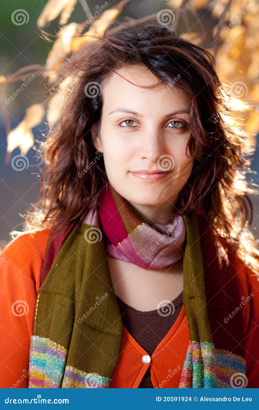 Autumn Woman stock photo. Image of eyes, beautiful, pretty - 20591924