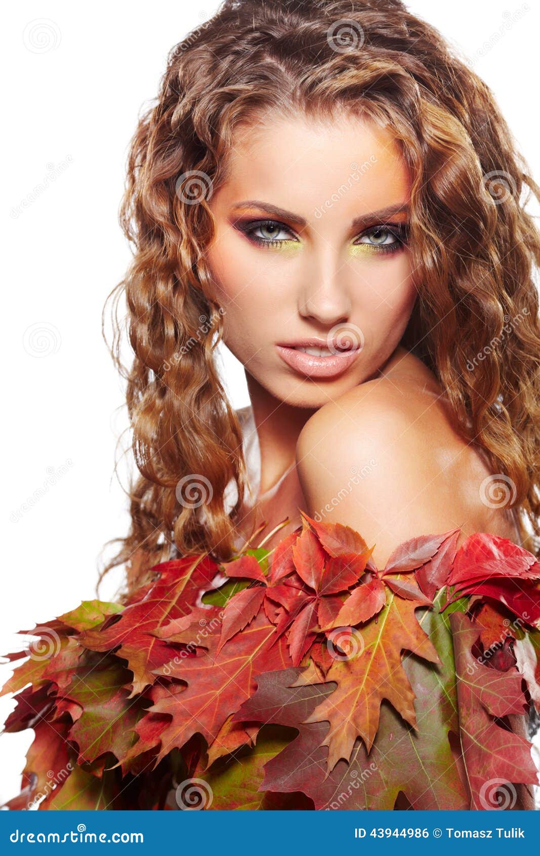 Autumn Woman portrait stock photo. Image of head, beautiful - 43944986