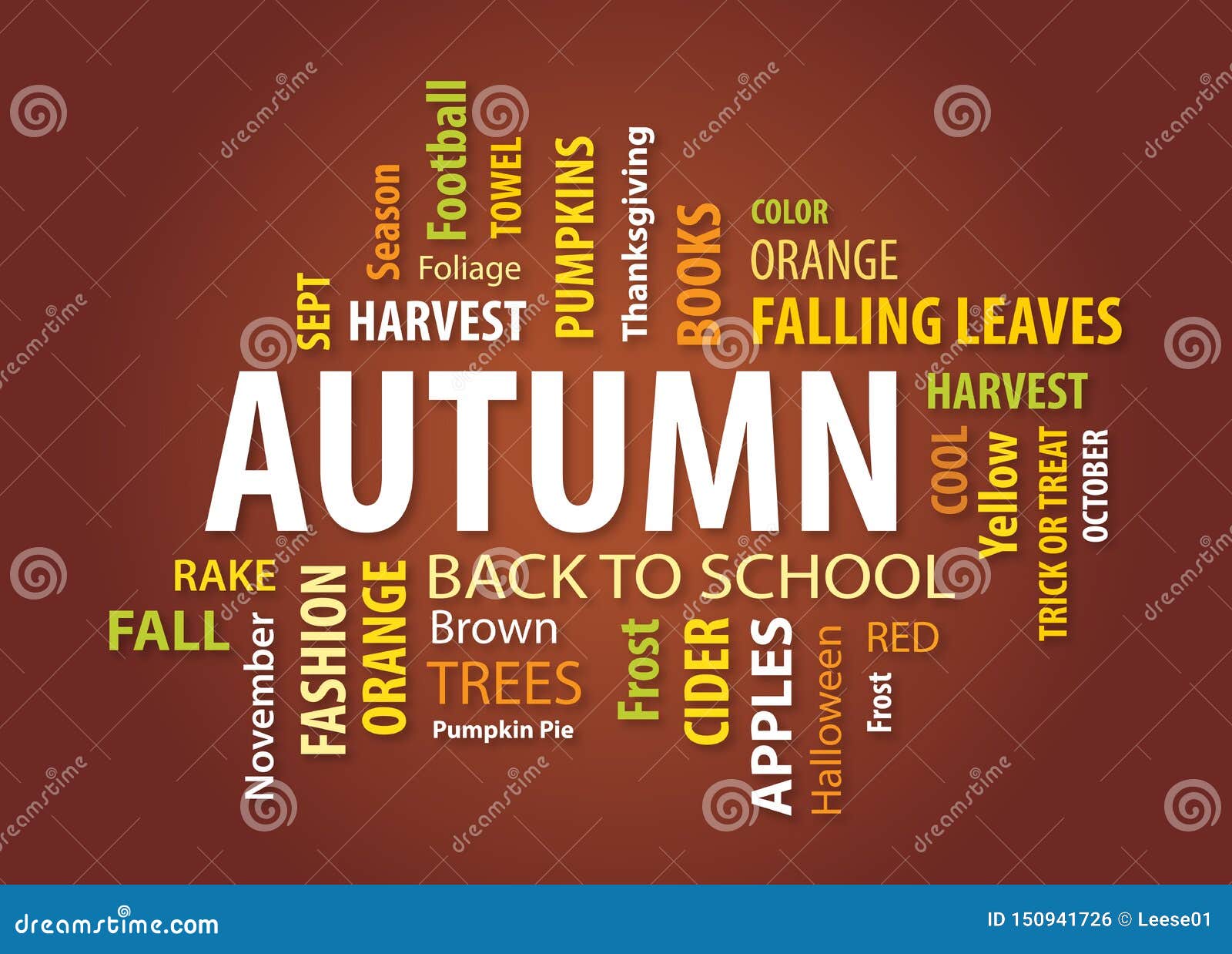 Autumn Word Cloud stock illustration. Illustration of season - 150941726