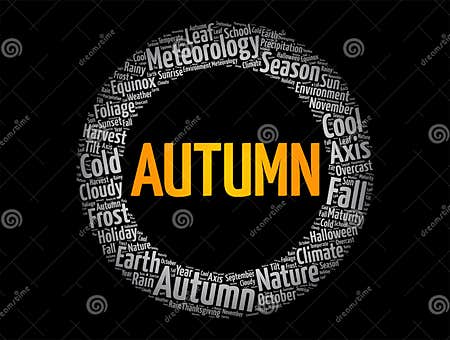 Autumn Word Cloud Collage, Concept Background Stock Illustration ...