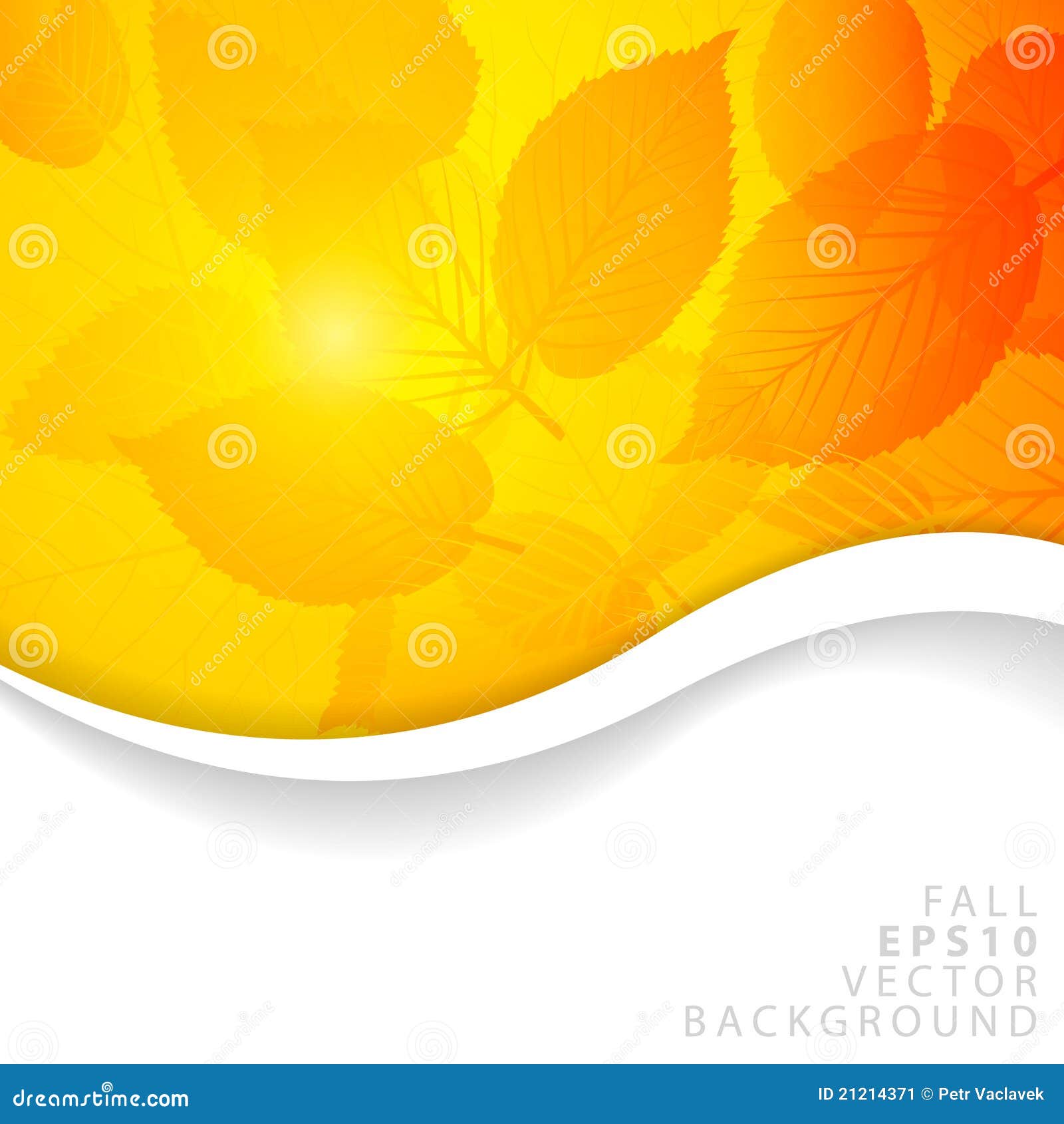 Autumn Yellow Abstract Floral Background Stock Illustration ...
