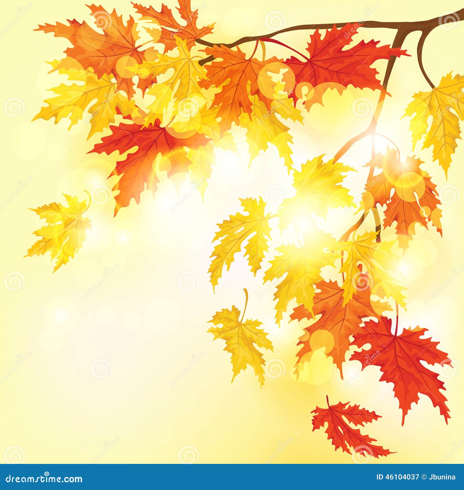 Autumnal Background. Vector Illustration Stock Vector - Illustration of ...