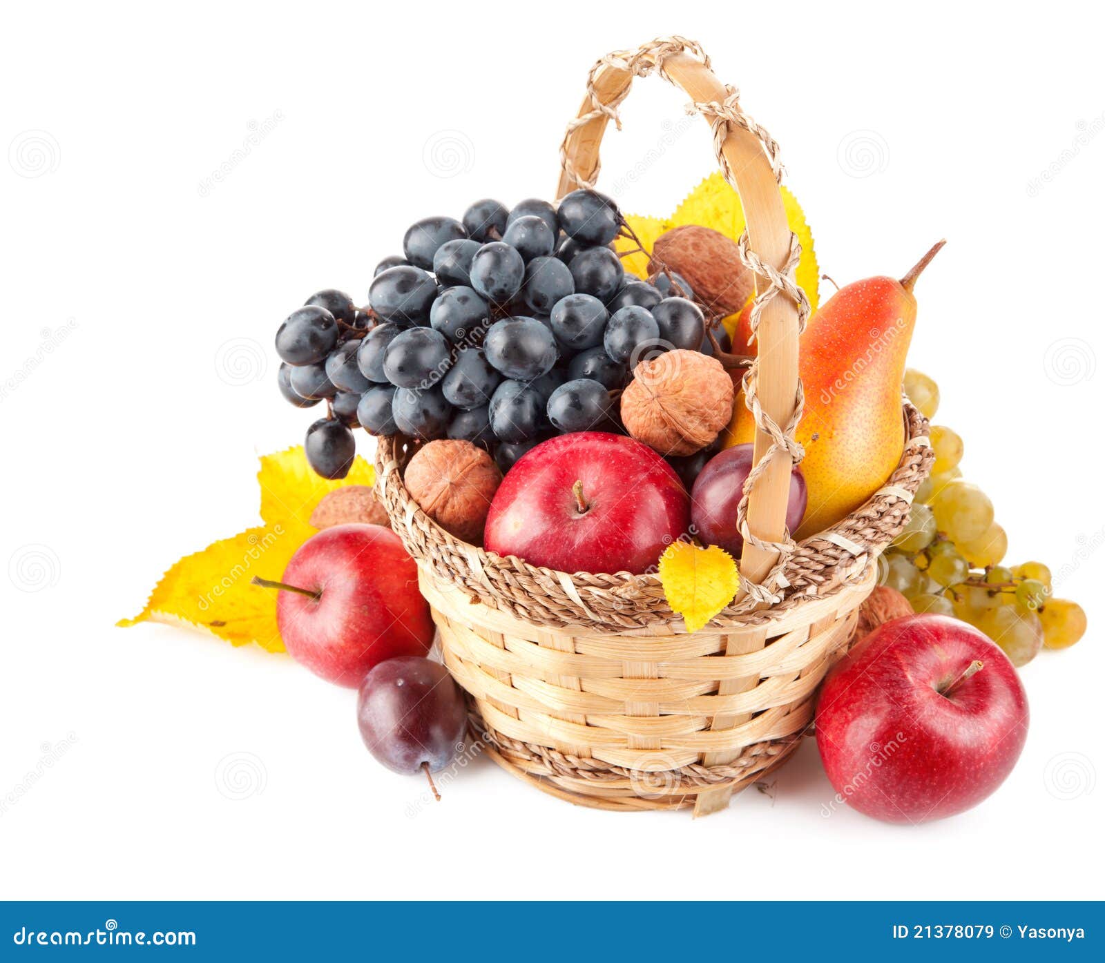 Autumnal fruit in basket stock image. Image of life, apple - 21378079