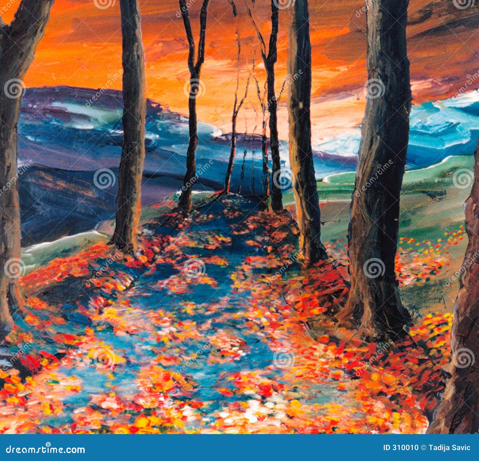 Autumnal road stock illustration. Illustration of country - 310010 Autumnal road stock illustration. Illustration of country - 310010