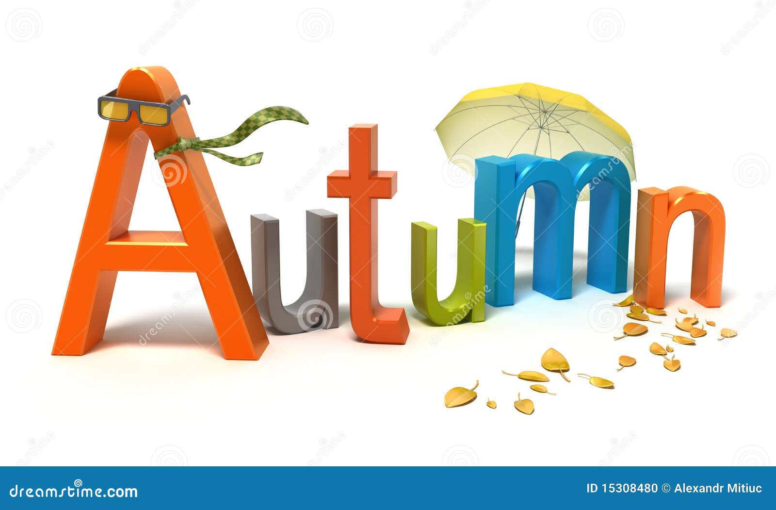 Autunno Di Parola Con Le Lettere Colourful Illustrazione di Stock ...
