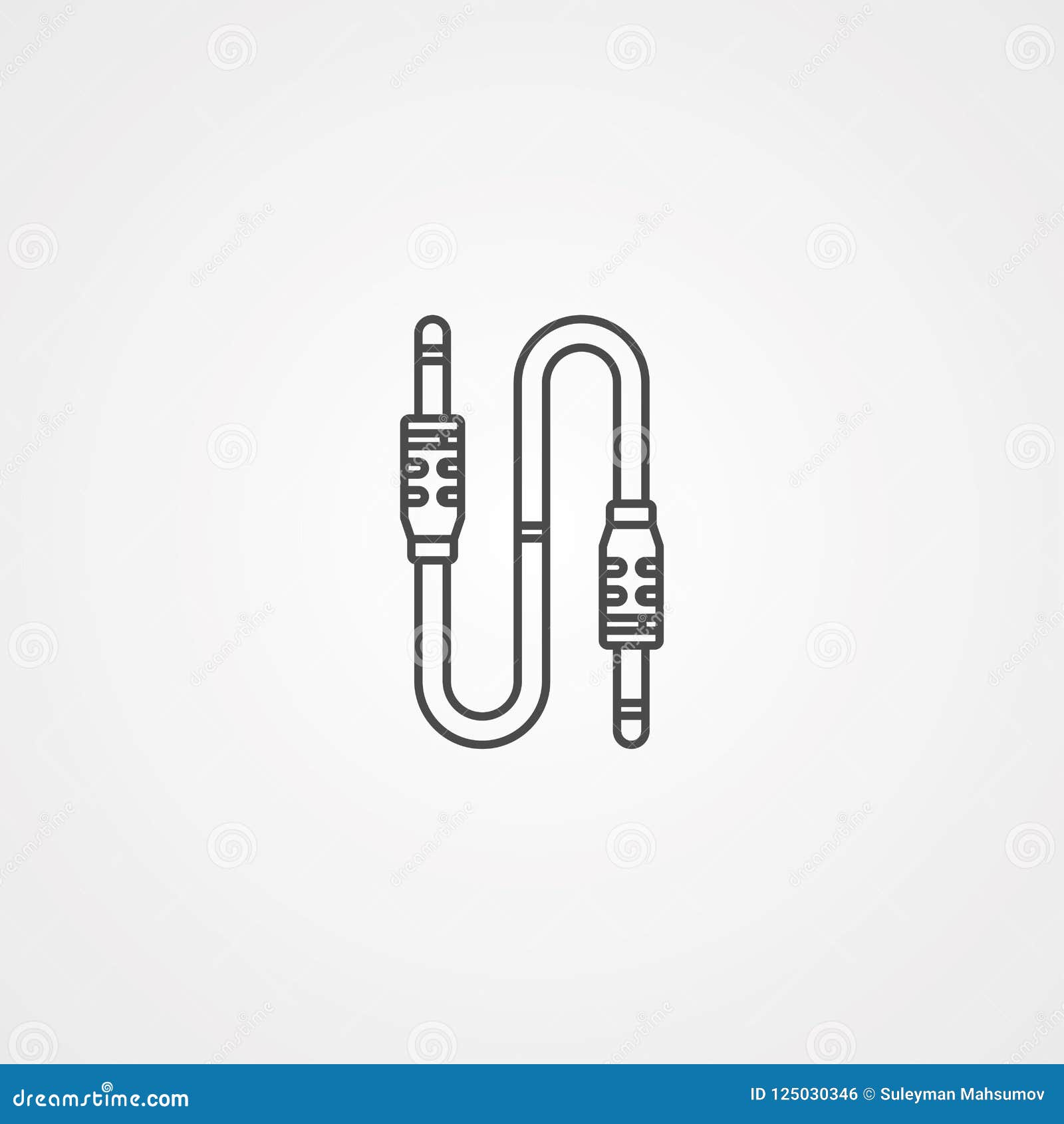 Aux Cable Vector Icon Sign Symbol Stock Vector - Illustration of design ...