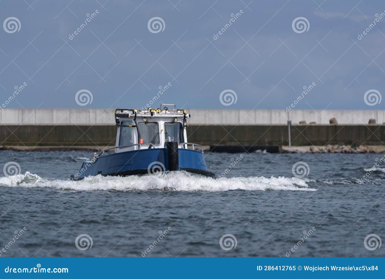 AUXILIARY BOAT stock image. Image of firm, multifunctional - 286412765