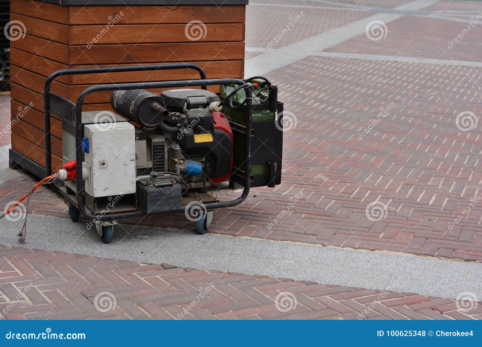 Auxiliary Diesel Generator for Emergency Electric Power Stock Photo ...
