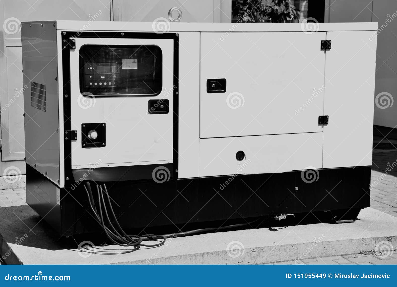 Auxiliary Diesel Generator for Emergency Electric Power Stock Image ...