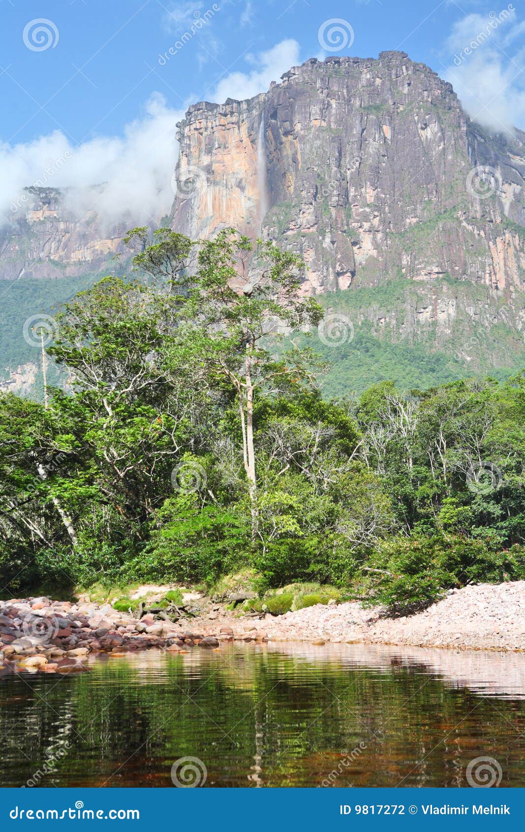 Auyan Tepuy with Angel Falls Stock Photo - Image of angel, falls: 9817272