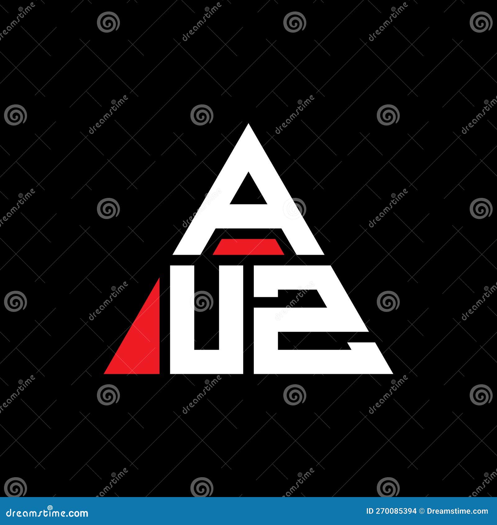 AUZ Triangle Letter Logo Design with Triangle Shape. AUZ Triangle Logo ...