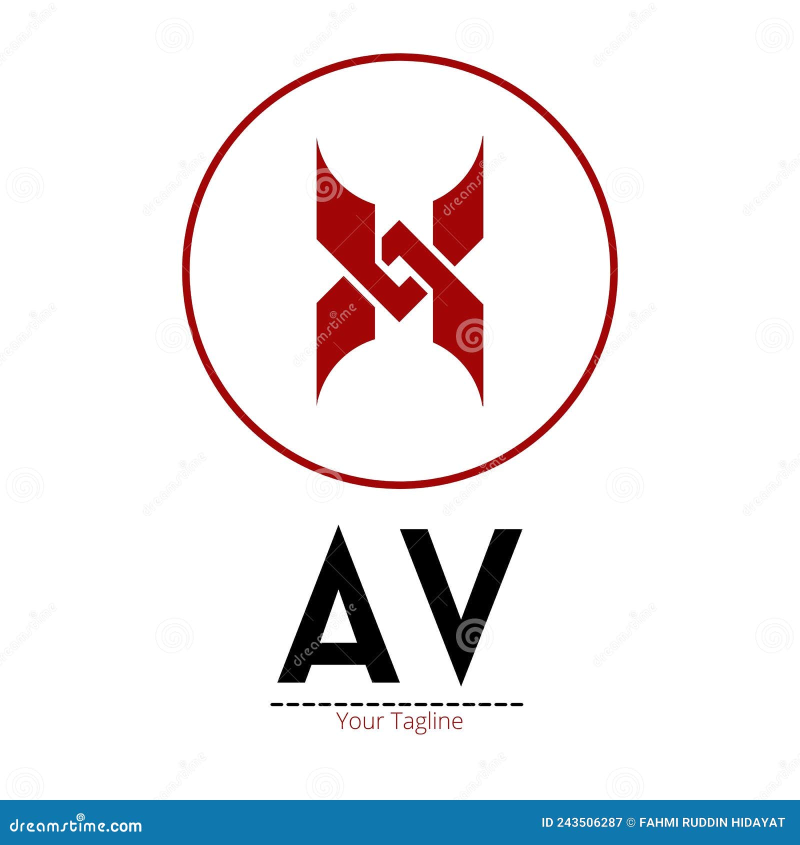 AV Letter Logo, Letter AV, AV Check Tick Logo, AV Creative Logo, a V ...