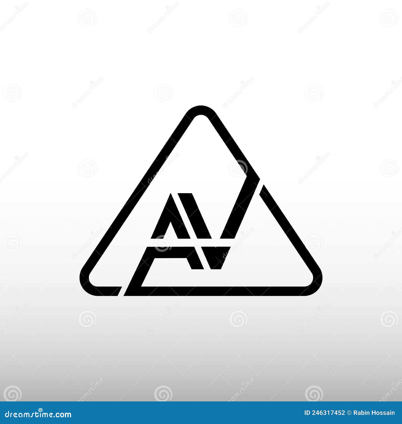 AV Triangle Creative Modern Business Typography Vector Template . Stock ...