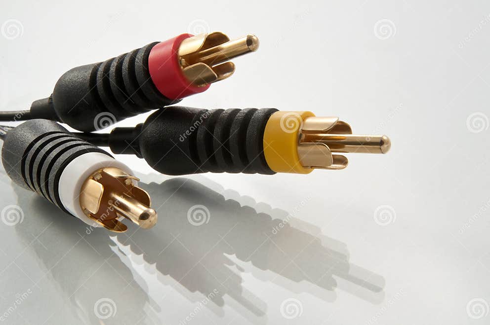 AV cable connectors stock photo. Image of connectivity - 12802566