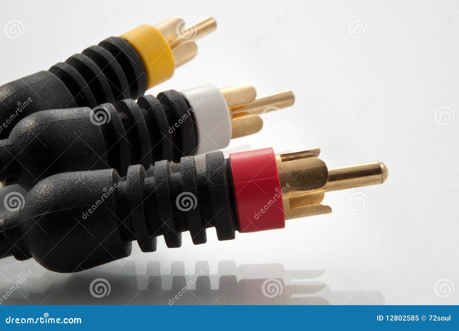 AV cable connectors stock image. Image of signal, information - 12802585