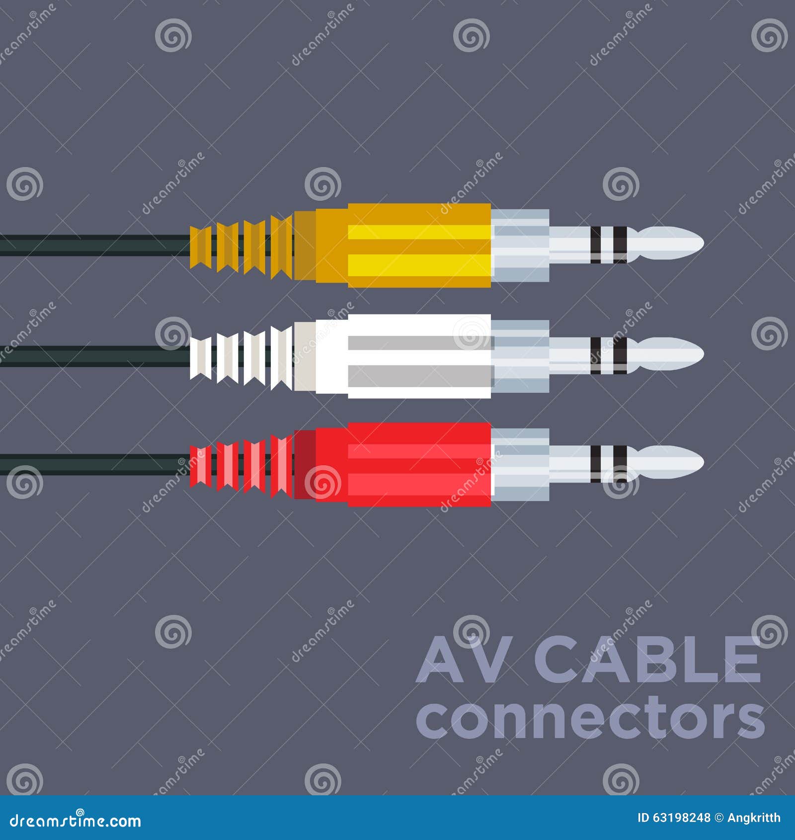 Usb Cable Connectors. Realistic Vector Set Of Phone Jacks For Cabling ...