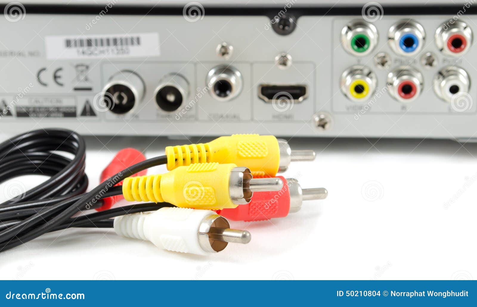 AV cable and VCR stock photo. Image of camera, connections - 50210804