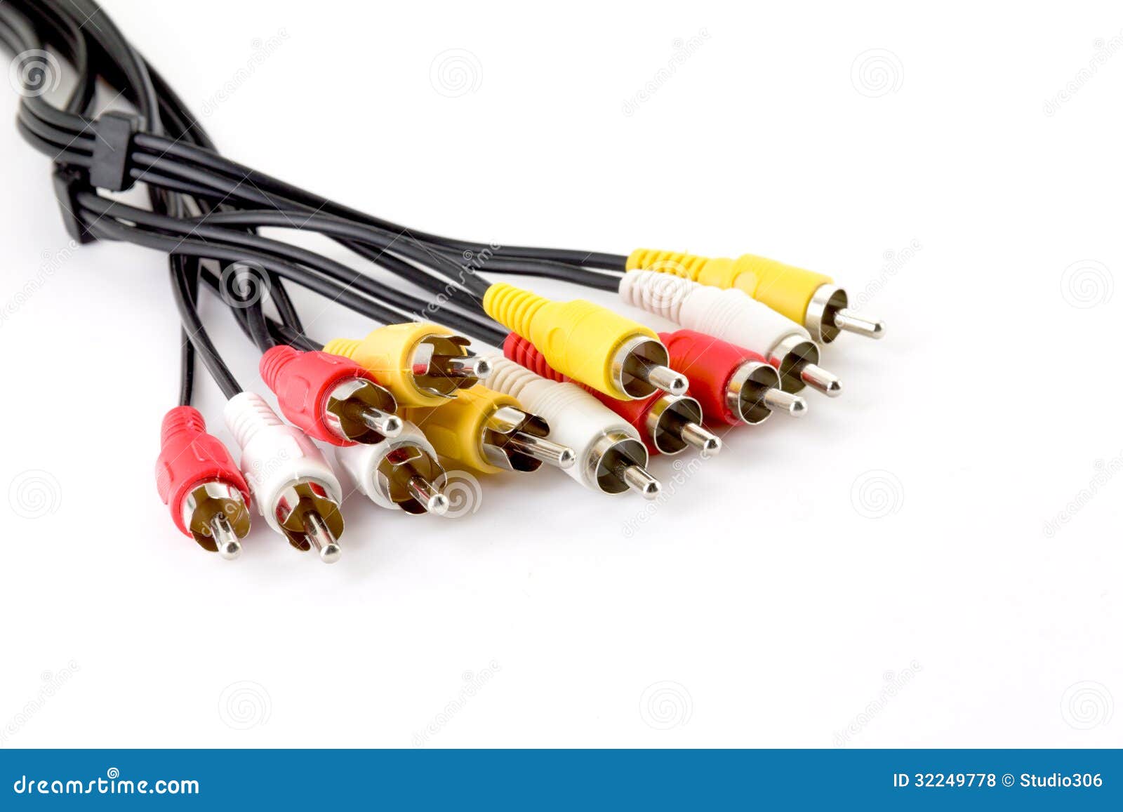 AV cable stock photo. Image of video, macro, jacket, sound - 32249778