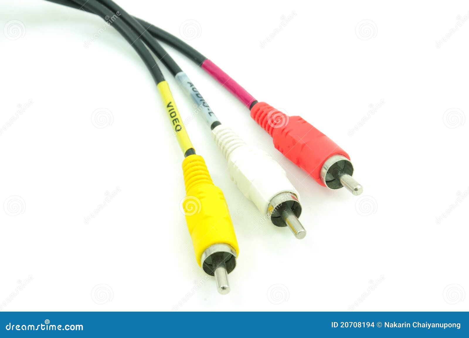 AV cables jack stock photo. Image of network, details - 20708194