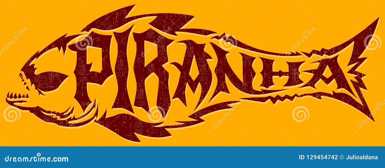 Voracious Fish Vector Illustration | CartoonDealer.com #10795584