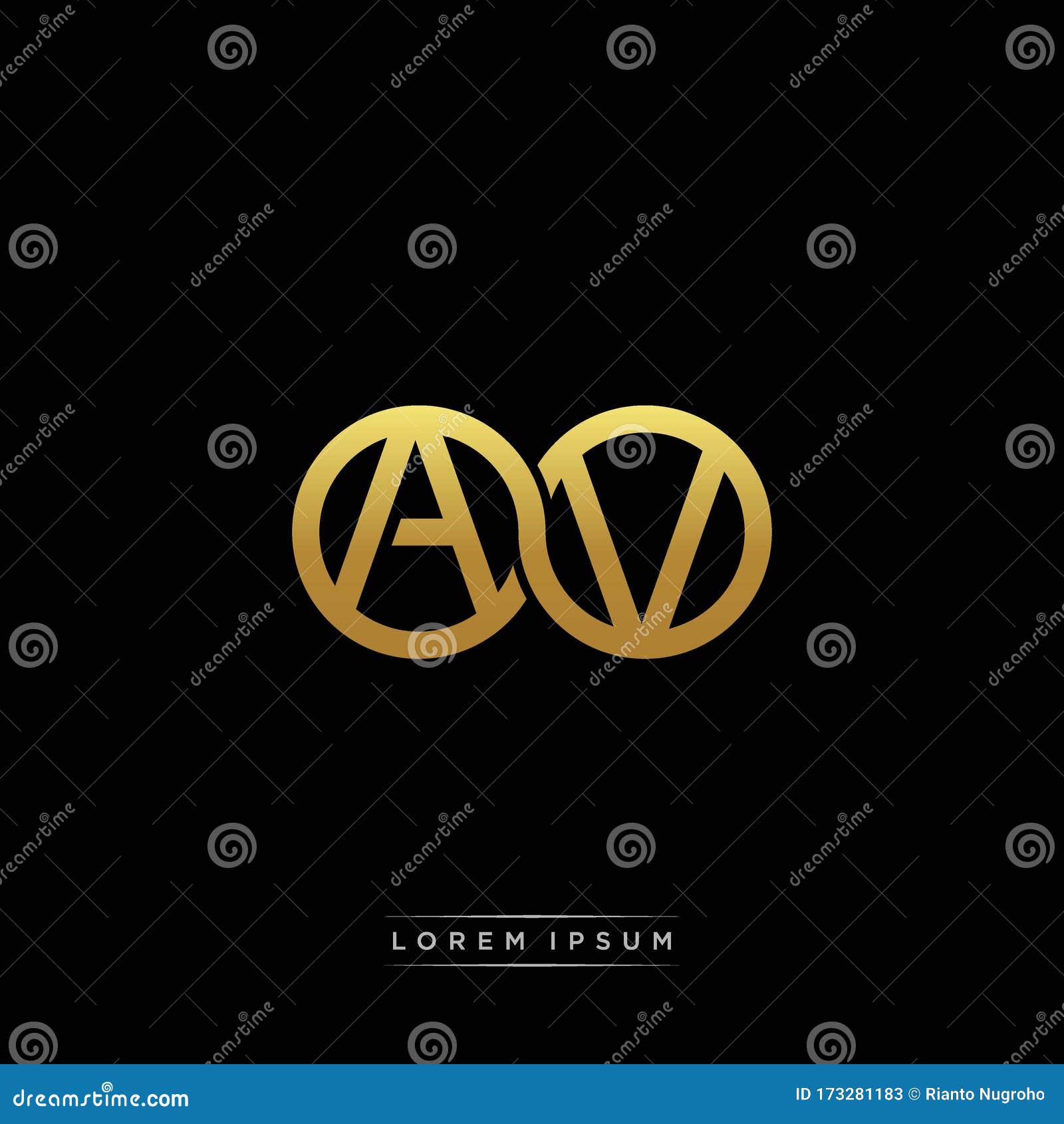AV Initial Letter Linked Circle Capital Monogram Logo Modern Template ...