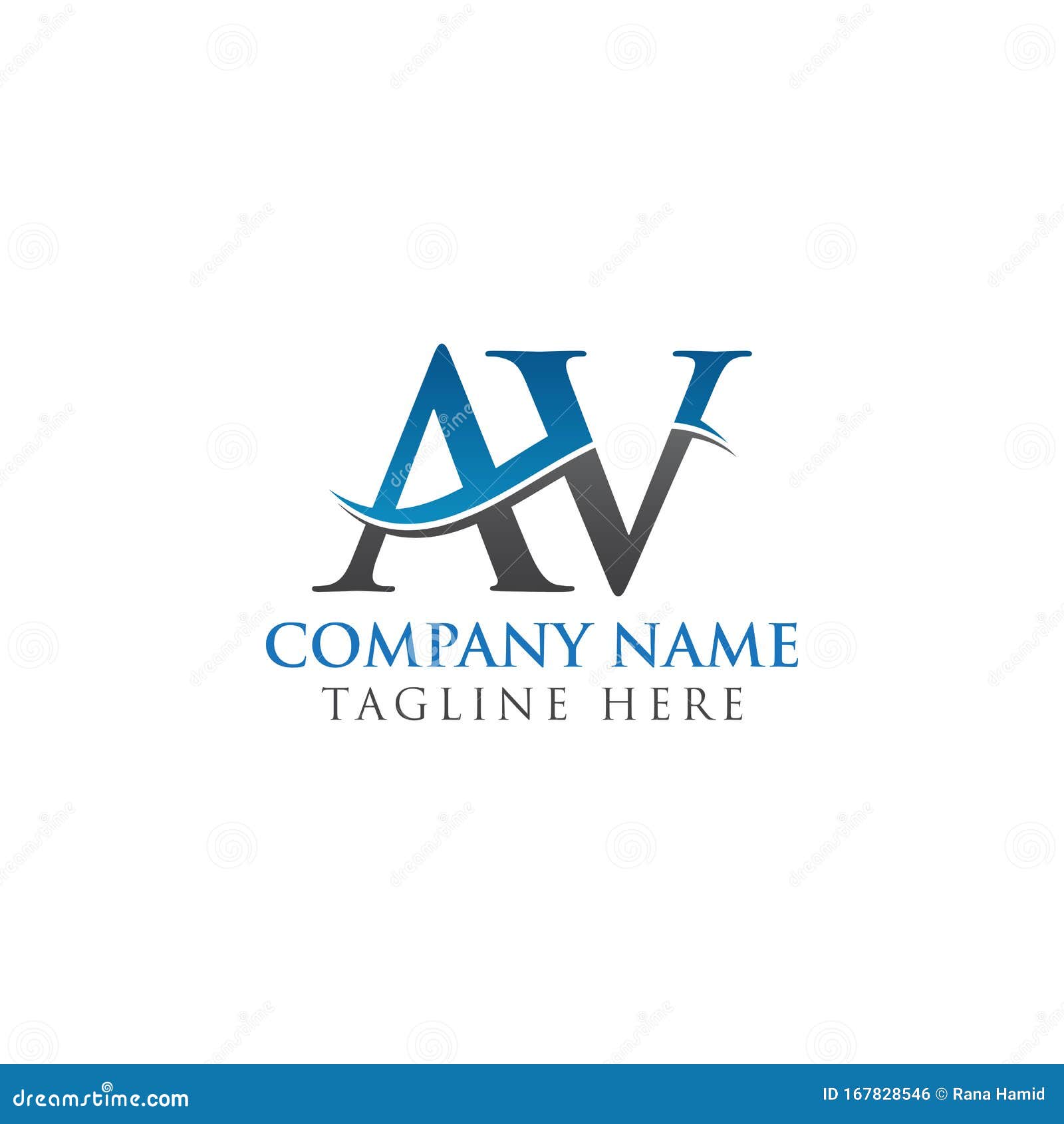 Creative Alphabetical AV Logo Design Stock Vector - Illustration of ...