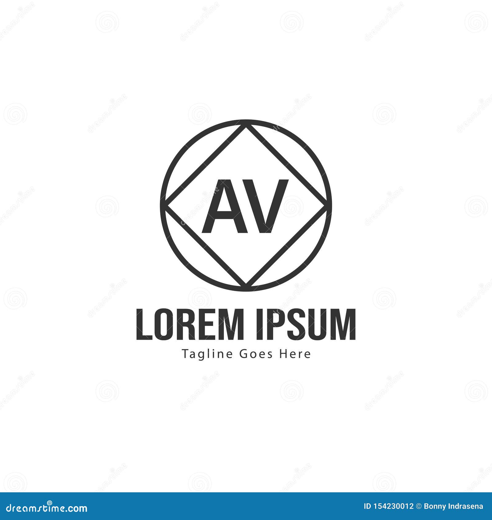 AV Letter Logo Design. Creative Modern AV Letters Icon Illustration ...