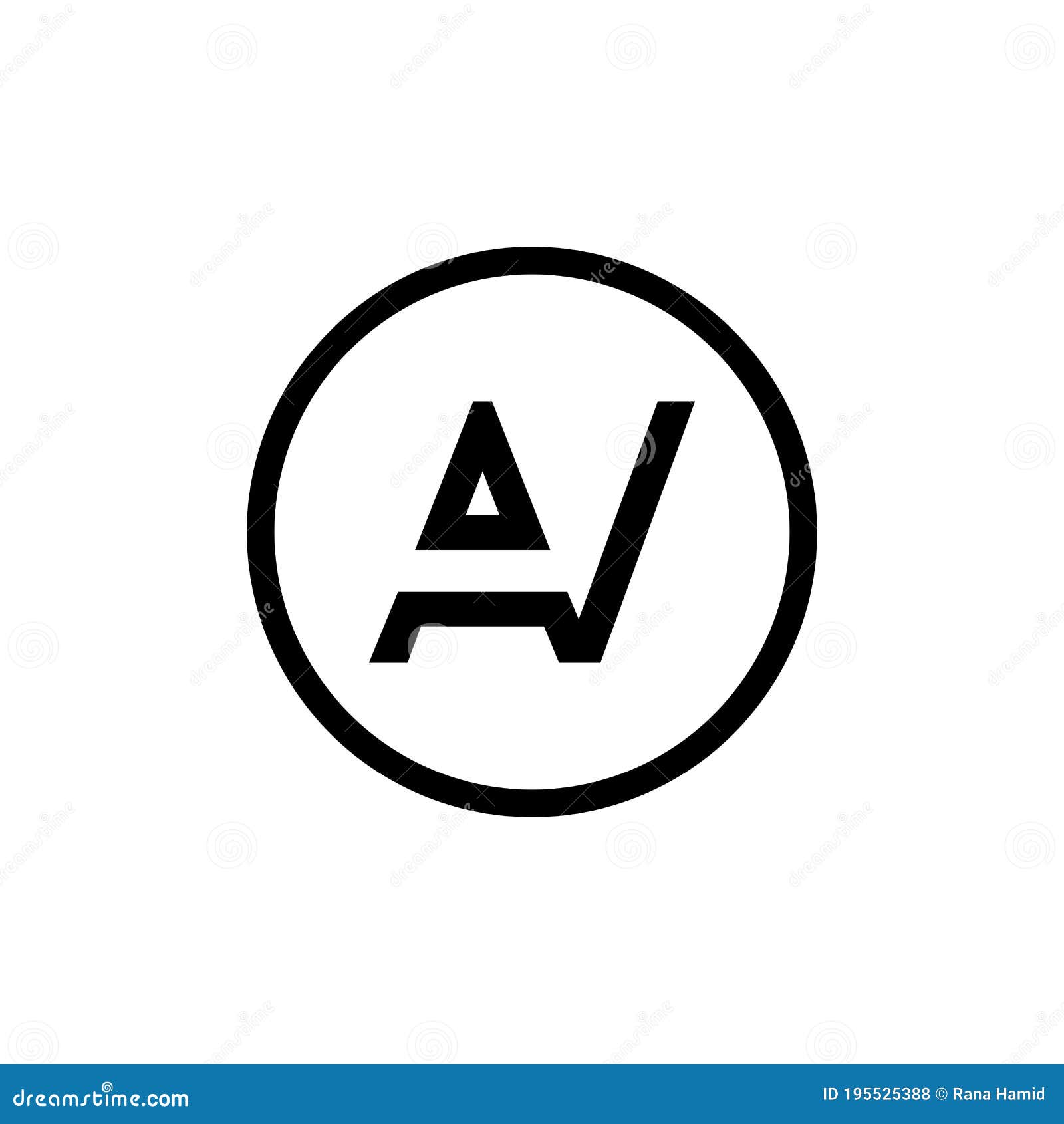 AV Logo Design Business Typography Vector Template. Creative Linked ...