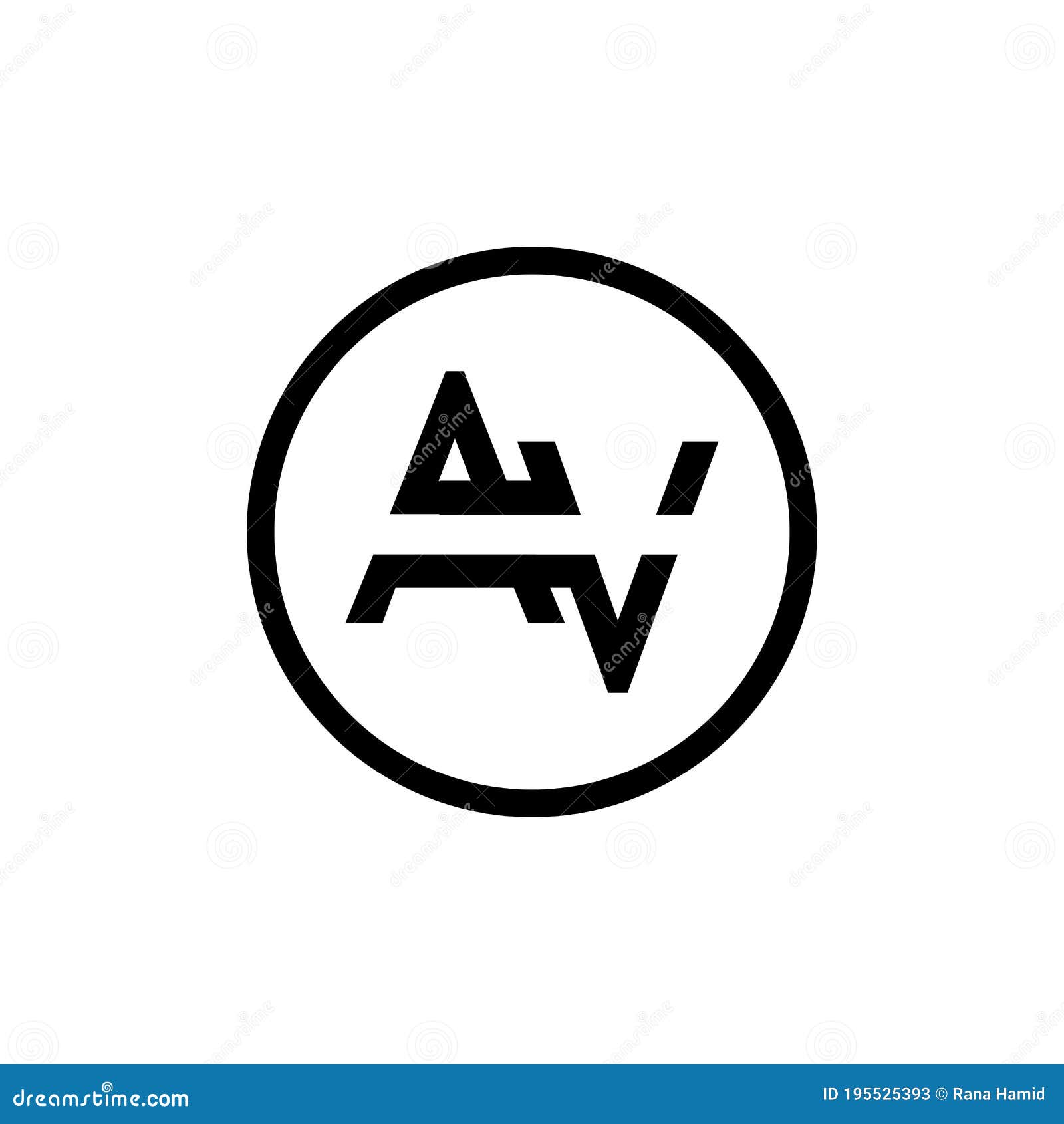 AV Logo Design Business Typography Vector Template. Creative Linked ...