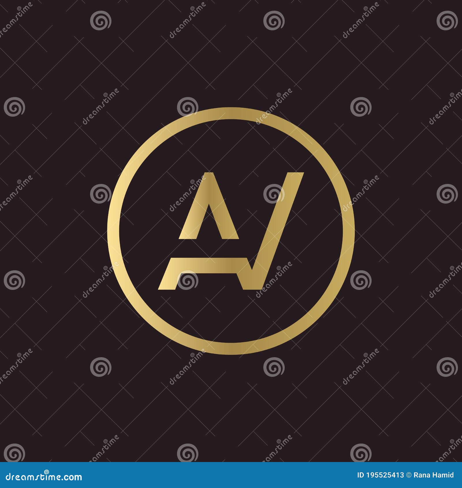 AV Logo Design Business Typography Vector Template. Creative Linked ...