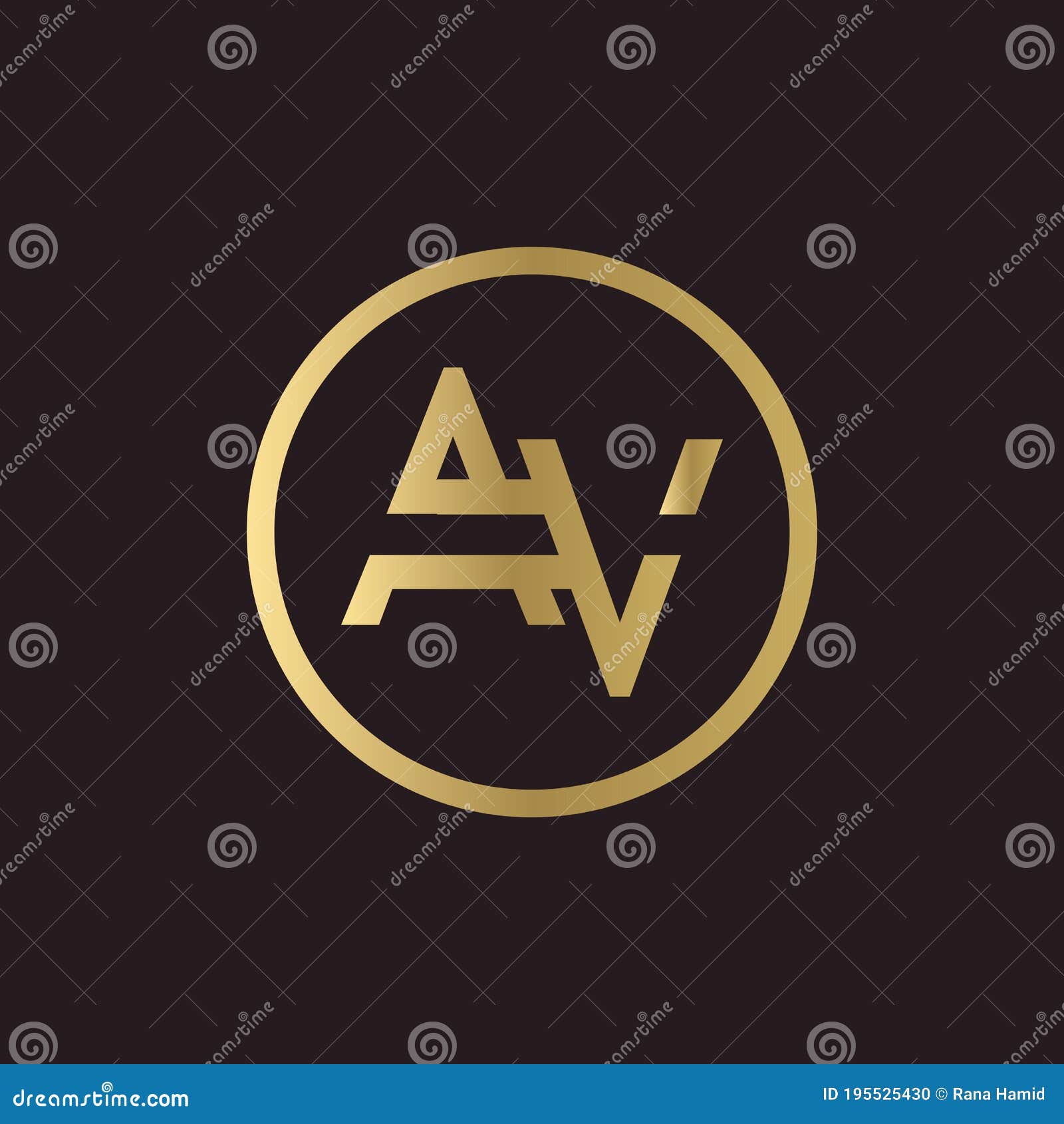 AV Logo Design Business Typography Vector Template. Creative Linked ...