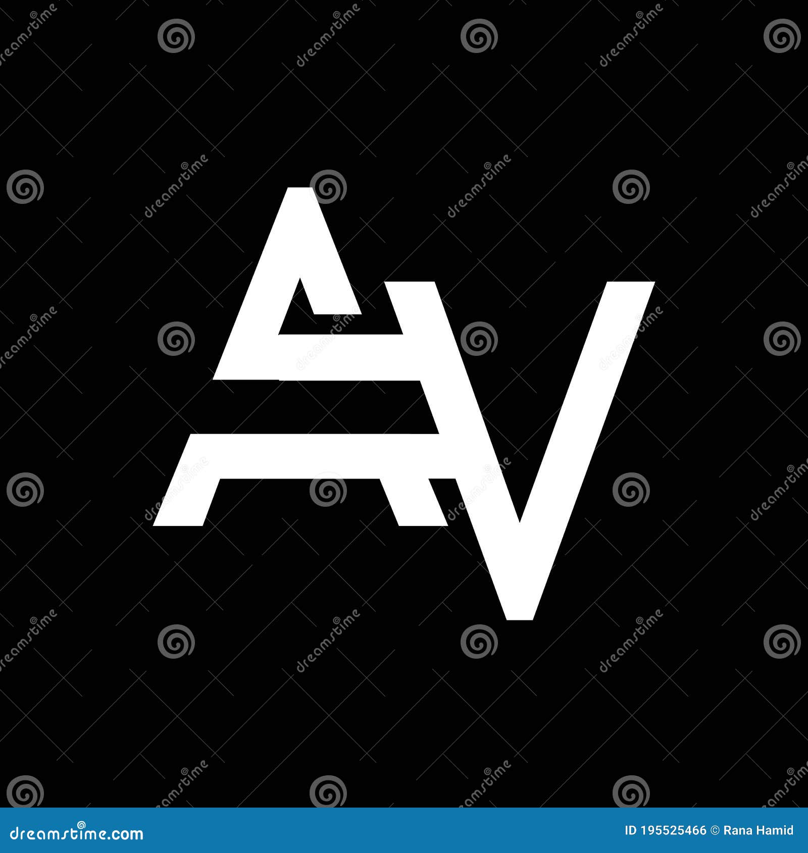 AV Logo Design Business Typography Vector Template. Creative Linked ...