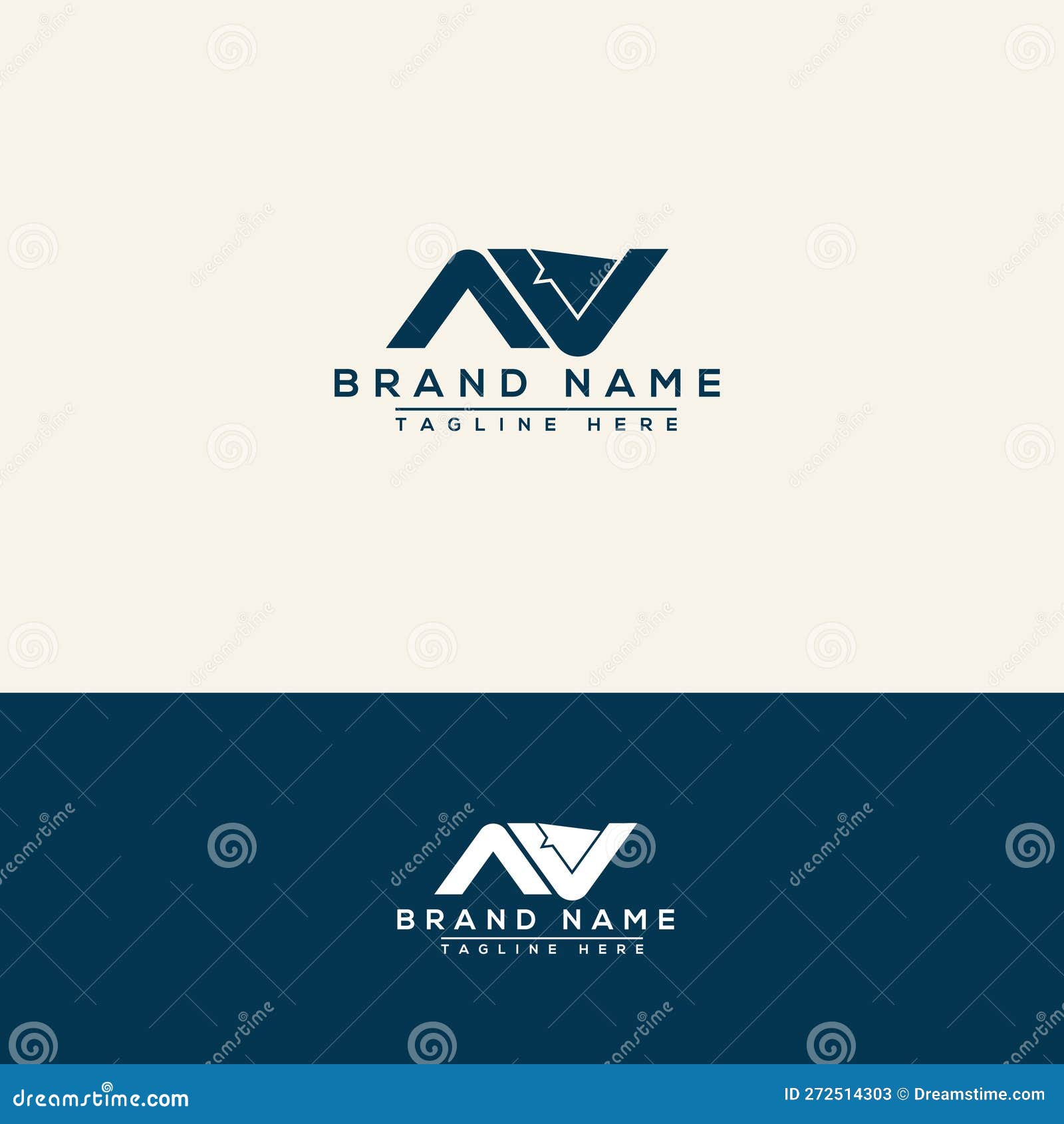 AV Logo Design Template Vector Graphic Branding Element. Stock Vector ...