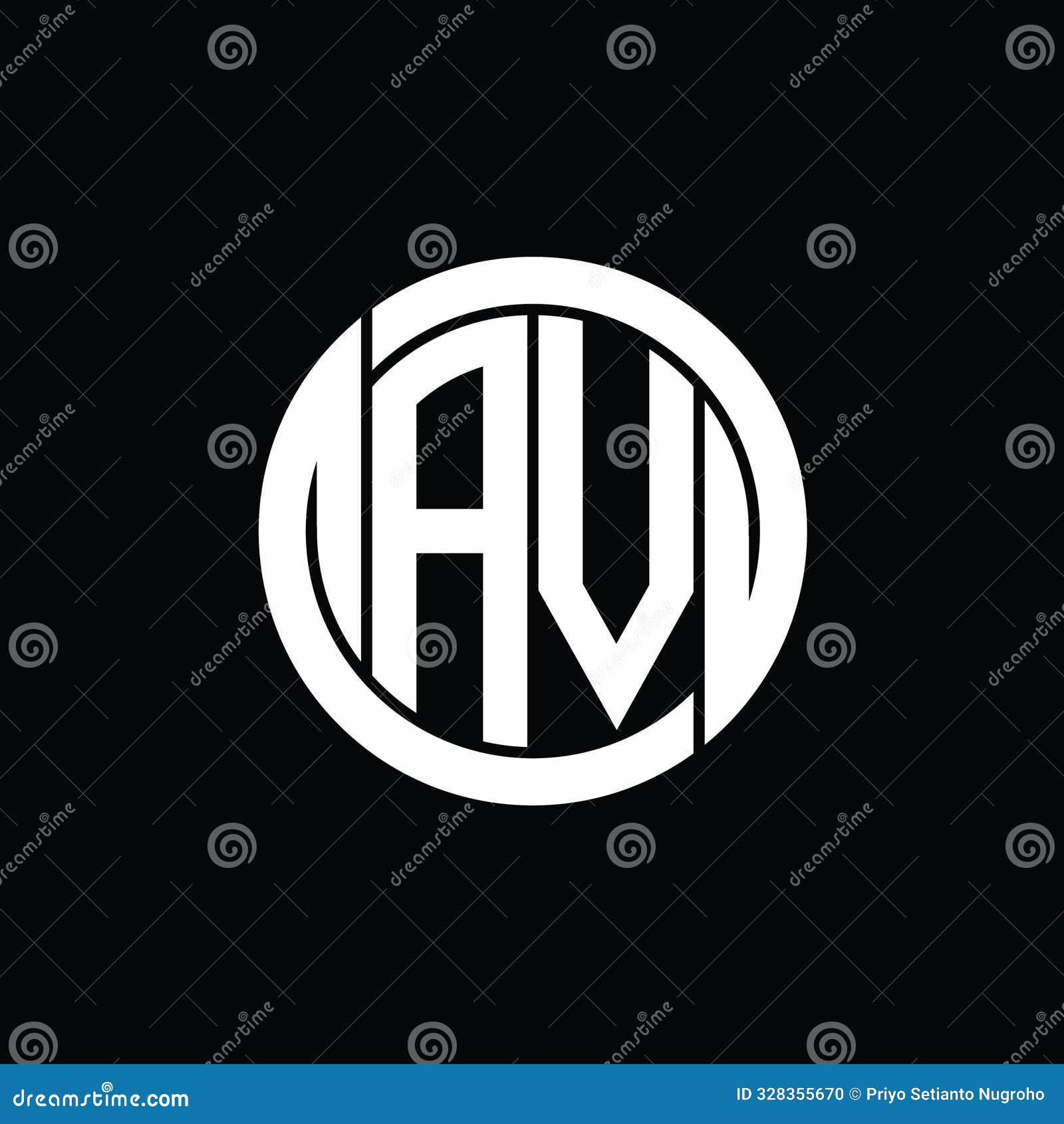 AV Logo Monogram Shield Inside Circle Shape Vector Images Design ...