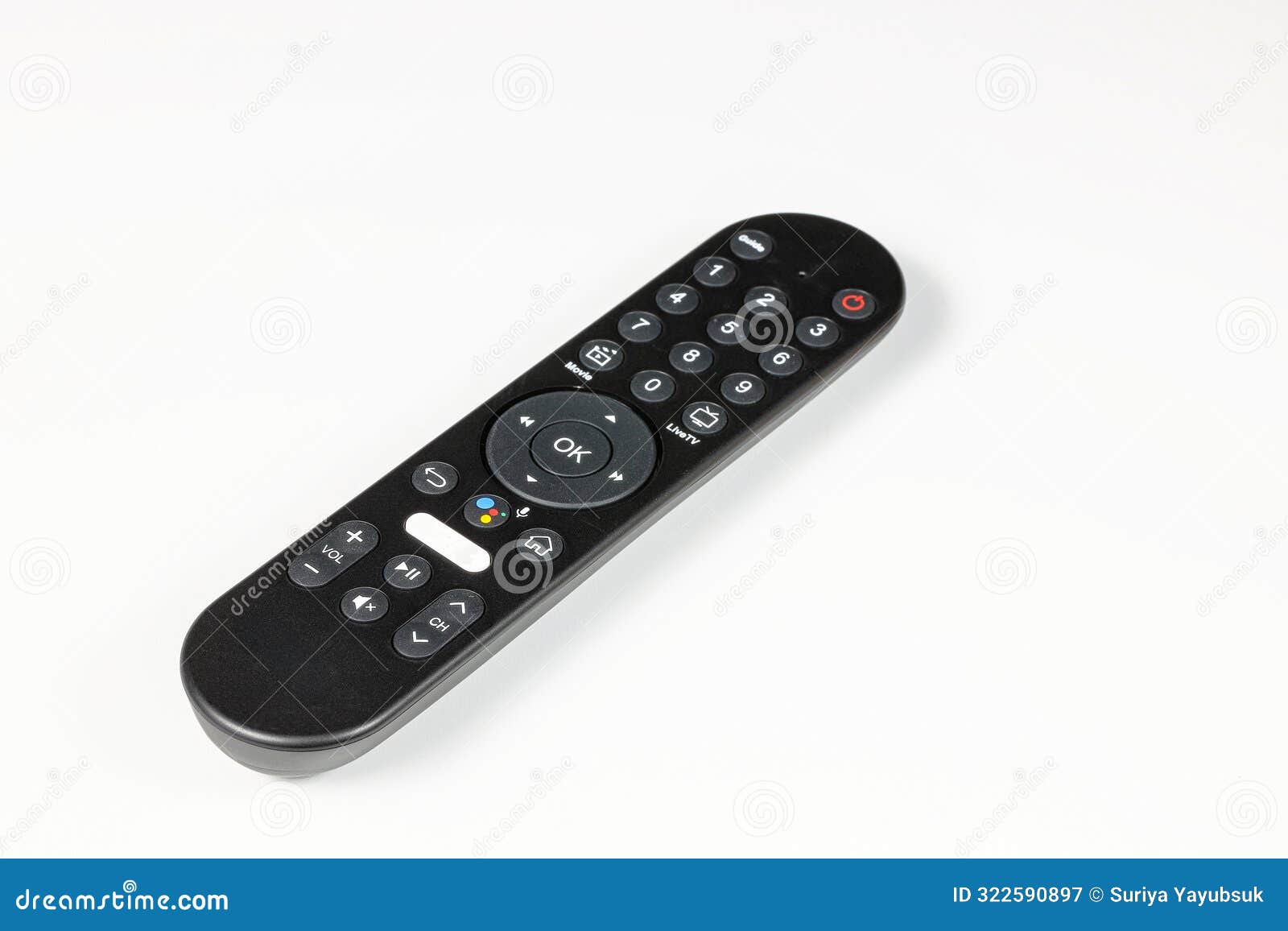 AV, Multimedia, Audio Remote Control Isolated on White Background Stock ...