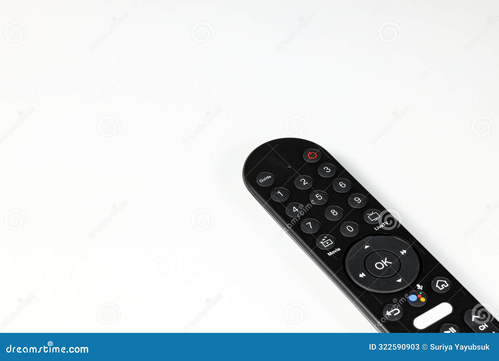 AV, Multimedia, Audio Remote Control Isolated on White Background Stock ...
