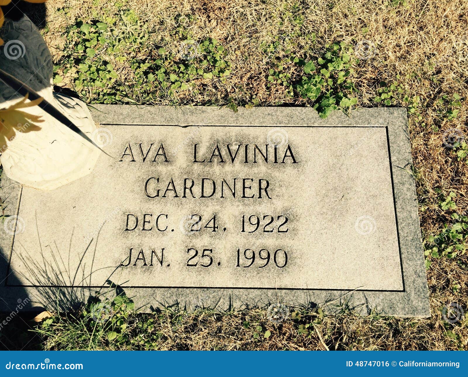 Ava Gardner stock photo. Image of sunset, gravesite, memorial - 48747016