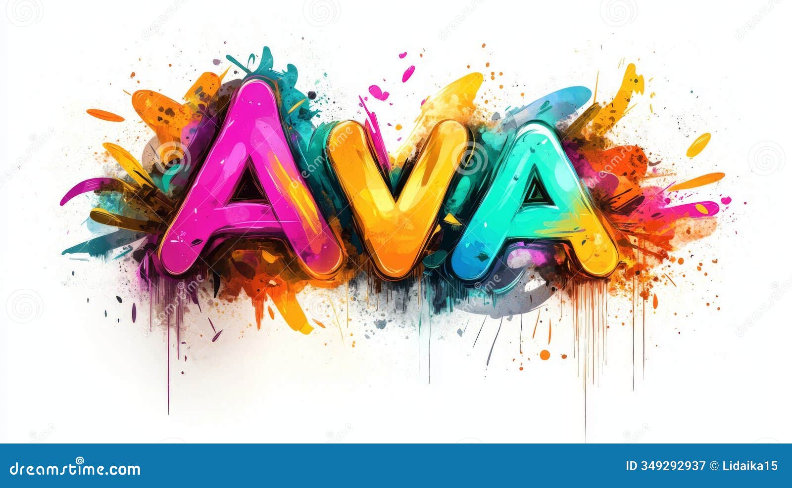 Ava Graffiti Name Art Stock Image | CartoonDealer.com #349292911